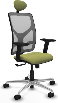 Piqueras y Crespo Stuhl aus PC, neigbar, mit 2D-Armlehnen, h&ouml;henverstellbarer Lendenwirbelst&uuml;tze und festem Kopfteil, ausgestattet mit 3 Positionen und Schneidschaum, G