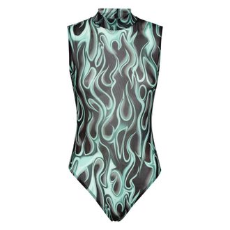 Philipp Plein Tulle Body Sleeveless Flame - - Tops - Damen - Mehrfarbig - L
