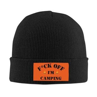 Generic Foutez Le Camp, Je Campe Femme Homme Bonnet De Trawler L&eacute;ger Bonnet De P&ecirc;cheur Souple Bonnets Hiver pour Cyclisme Ski Randonn&eacute;e