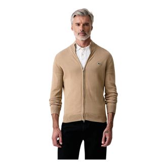 Lacoste Pullover mit hohem Kragen und Rei&szlig;verschluss - - Sweatshirts & Hoodies - Herren - Beige - XL