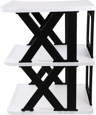 Valiclud Mehrschichtiges Schuhregal Faltbar Platzsparend Schuhständer aus Metall rutschfest für Eingang Wohnzimmer Organizer Kompakt Stilvoll