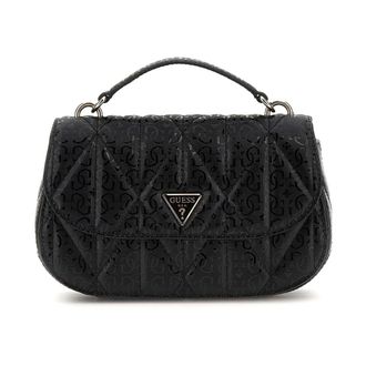 Guess Betula Satchel Schwarze Umh&auml;ngetasche - - Bags - Damen - Schwarzk - ONE SIZE