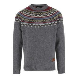 Dsquared2 Homme, Pulls, Multicolore, Taille: XL Pull en Laine à Motif Géométrique