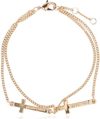 Dsquared2 Homme, Accessoires, Jaune, Taille: S Double-wrap Bracelet on Chain