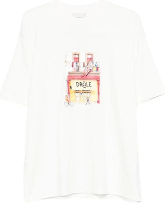 Dr&ocirc;le de Monsieur Homme, Tops, Blanc, Taille: L T-Shirt Dr&ocirc;le Caf&eacute;