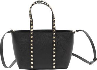 Valentino Garavani Femme, Sacs, Noir, Taille: ONE Size Sac Shopping Rockstud Petit Mod&egrave;le