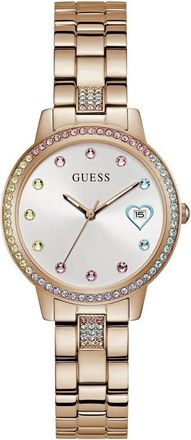 Guess Uhr - Tages-/Datumsuhr Gd Three Of Hearts - Gr. unisize - in Rosa - f&uuml;r Damen