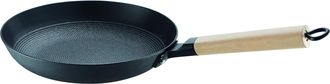 Rohe Germany Bratpfanne John aus Eisen und Holz in der Farbe Schwarz-Beige, Durchmesser 28cm, 202283-28