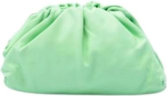 Bottega Veneta Pre-owned Leather Pouch - Femme - Pre-owned - Vert - Taille: ONE Size
