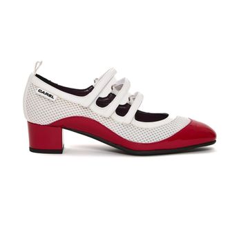 Carel Wei&szlig;e Rote Lackpumps Ss25 - - Shoes - Damen - Wei&szlig; - 37 EU