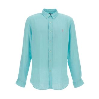 Polo Ralph Lauren Homme, Chemises, Bleu, Taille: XL Chemise en lin