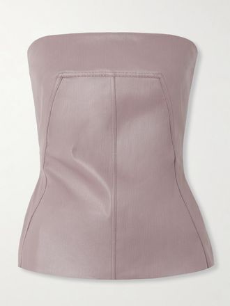 Rick Owens Haut Bustier En Jean Enduit - Rose