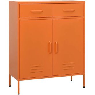 vidaXL Lagerschrank Orange 80x35x101,5 cm Stahl - Vidaxl