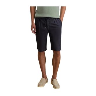 Baldessarini Elastische Baumwoll-Leinen-Shorts in Dunkelblau - - Shorts - Herren - Blau - W34