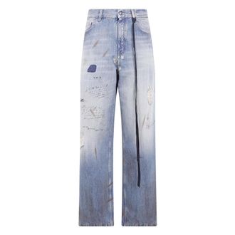 Ann Demeulemeester Jakoba Pantalon droit coupe ample - Femme - Jeans - Bleu - Taille: W26