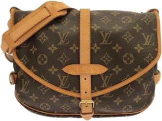 Louis Vuitton Pre-owned Saumur Monogram Shoulder Bag - Femme - Pre-owned - Brun - Taille: ONE Size