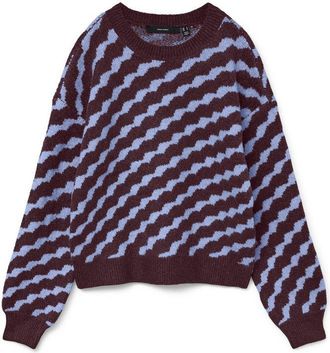 Vero Moda Rundhalspullover VMLARA LS O-NECK PULLOVER GA BOO REP