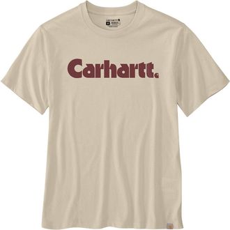 Carhartt Work in Progress Herren-T-Shirt, lockere Passform, leicht, kurz&auml;rmelig, Logo-Grafik, Hafermilch 1, XX-Large
