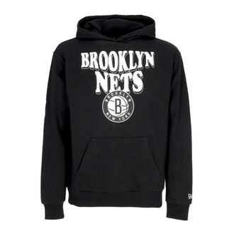 New Era NBA Script Oversize Hoodie Schwarz/Wei&szlig; - - Sweatshirts & Hoodies - Herren - Schwarzk - L