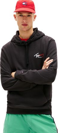 Tommy Jeans Herren TJM Reg Entry Sign Hoodie EXT DM0DM22680 Pullover Hoodie, Schwarz (Schwarz), M