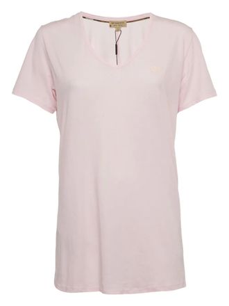 Burberry t-shirt &agrave; col v - Rose