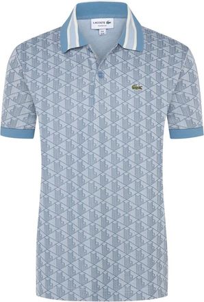 Lacoste Poloshirt in Jacquard-Strick und Monogramm-Print, Classic Fit in