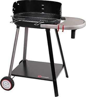Somagic Grill Vulcano 2000, Holzkohle, Gusseisen, Schwarz