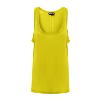 Tom Ford Seiden&auml;rmelloses Top - - Tops - Damen - Gelb - 2XS