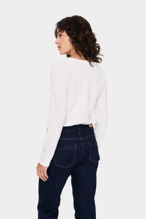 Saint Tropez Strickpullover MilaSZ LS V-Neck Pullover Viskosemischung, Regular fit