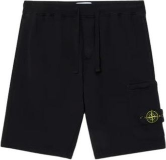 Stone Island Homme, Shorts, Noir, Taille: L Cotton Fleece Shorts