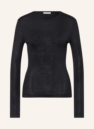 Mrs & Hugs Mrs & Hugs Longsleeve Mit Schmucksteinen schwarz