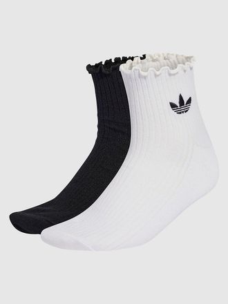 adidas Originals Ruffle 1/4 S 2P Chaussettes &agrave; motifs