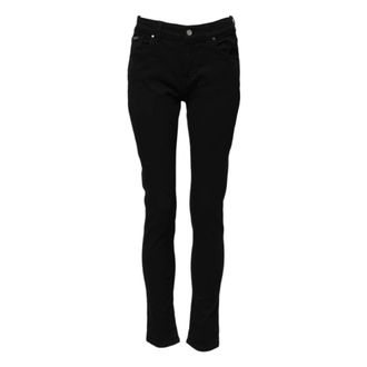 Dolce & Gabbana Schwarze Logo Skinny Denim Jeans - - Jeans - Damen - Schwarzk - S