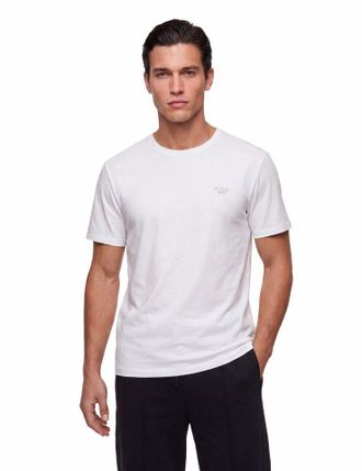 Guess T-Shirt Rundhalsausschnitt, Baumwoll-Mix, Logodruck