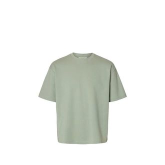 Selected T-shirt uni en coton m&eacute;lang&eacute;