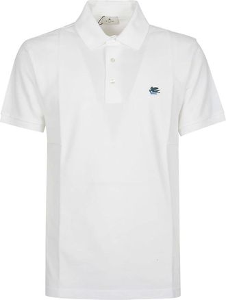 Etro Homme, Tops, Blanc, Taille: L Pegaso Polo