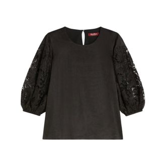 Max Mara Damen, Blusen & Hemden, Schwarzk, SGr&ouml;&szlig;e