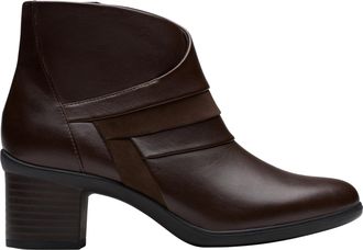 Clarks Premium Damen Shaya Sky Springerstiefel, Dunkelbraun Lea, 38.5 EU