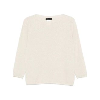 Fabiana Filippi Femme, Pulls, Blanc, Taille: 38 FR Pull en maille fine &agrave; encolure bateau