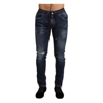 Dolce & Gabbana Tattered Skinny Denim Jeans - - Jeans - Herren - Blau - XS