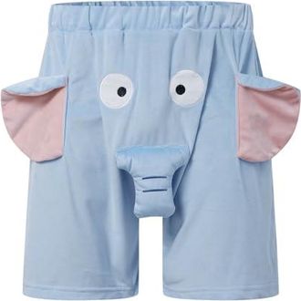 Generic Pantalon de d&eacute;tente pour homme - Boxer &eacute;l&eacute;phant amusant - Short fantaisie - Sous-v&ecirc;tement humoristique - Farce pour homme - Boxer &agrave; th&egrave;me animalier - 