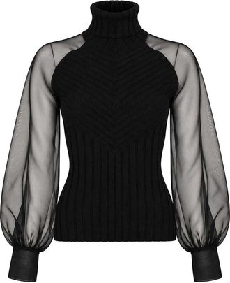 D.exterior Rollkragenpullover - Schwarz