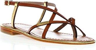 Les Tropeziennes Femme Monaco Sandales Bride arriere, Marron Tan Or, 40 EU