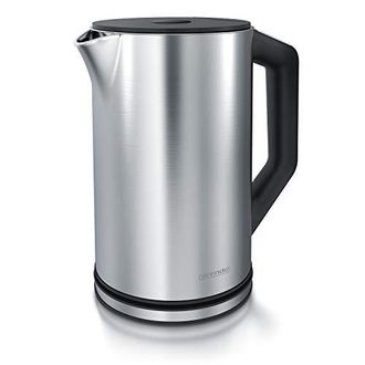 Arendo Edelstahl Wasserkocher mit Temperatureinstellung 40-100 Grad in 5er Schritten - Doppelwand Design - Modell ELEGANT - 1,5 Liter - 2200 W - Teekocher mi