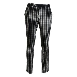 Bencivenga Elegante Schwarz & Wei Hose - - Trousers - Herren - Schwarzk - S