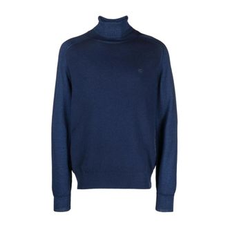Etro Pegaso-bestickter Rollkragenpullover - - Knitwear - Herren - Blau - M