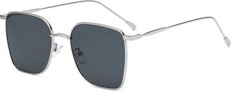 Generic Lunettes De Soleil Carr&eacute;es &Agrave; Monture M&eacute;tallique Large For Hommes Et Femmes, Id&eacute;ales For Les D&eacute;placements Quotidiens, Les Soir&eacute;es, Les S&eacute;ances Photo Et