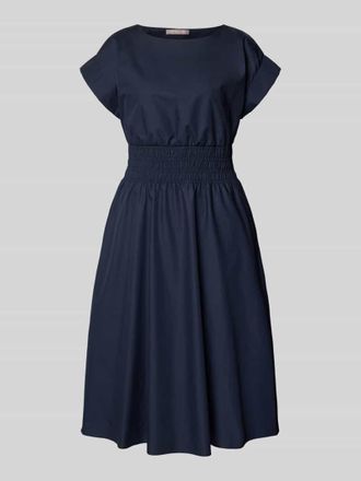 Christian Berg Knielanges Kleid mit Smok-Details
