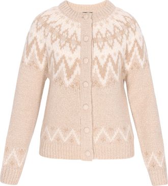 Dreimaster Dreimaster Strickjacke Frauen beige mehrfarbig