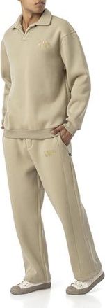 Red Bridge Redbridge Ensemble de surv&ecirc;tement d&eacute;contract&eacute; avec col polo - Deux pi&egrave;ces confortables au look surdimensionn&eacute;, olive, M